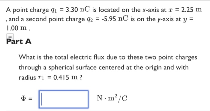 Solved A point charge q1 = 3.30 nC is located on the x-axis | Chegg.com