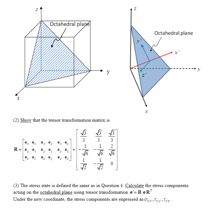 Solved = 4. [2pts] Consider a three-dimensional state of | Chegg.com
