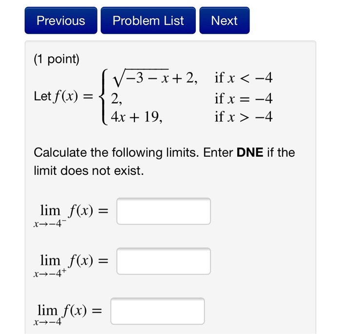 Solved (1 point) Suppose limg(x)=-7, limf(x)=0, lim h(x)=6 | Chegg.com