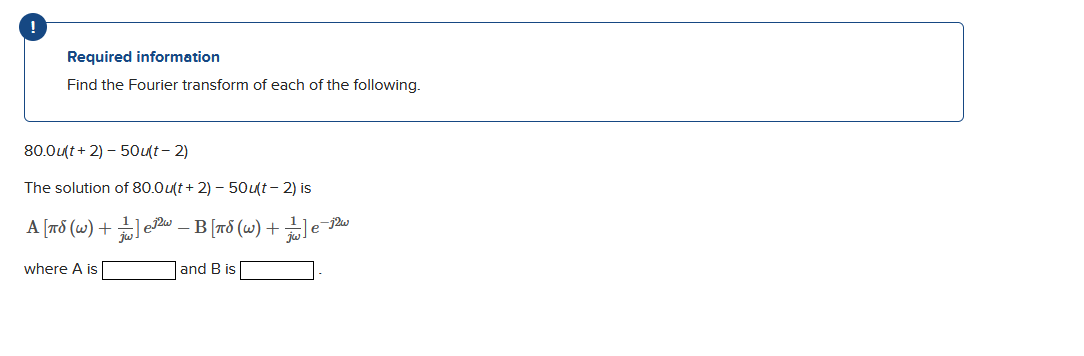 Solved !Required informationFind the Fourier transform of | Chegg.com