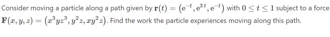 Solved Consider moving a particle along a path given by | Chegg.com