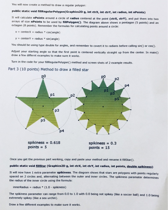 Cos 160: Program 8- Star Sampler Objectives Creating | Chegg.com