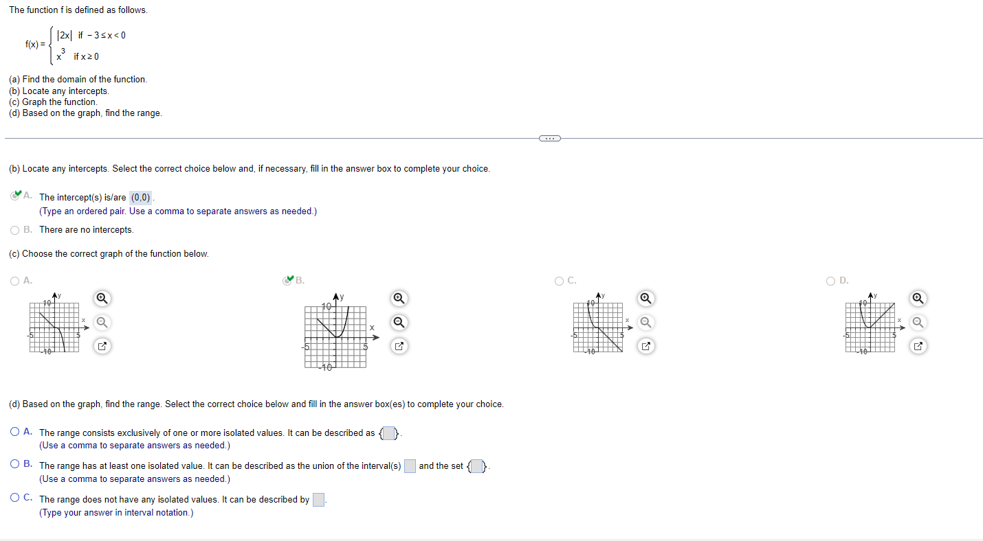 Solved The function f is defined as follows. f(x)={∣2x∣x3 if | Chegg.com