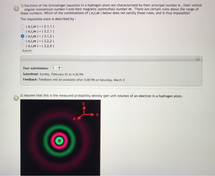 Solved 1) Solutions of the Schrodinger equation in a | Chegg.com