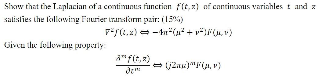 Solved Show that the Laplacian of a continuous function | Chegg.com