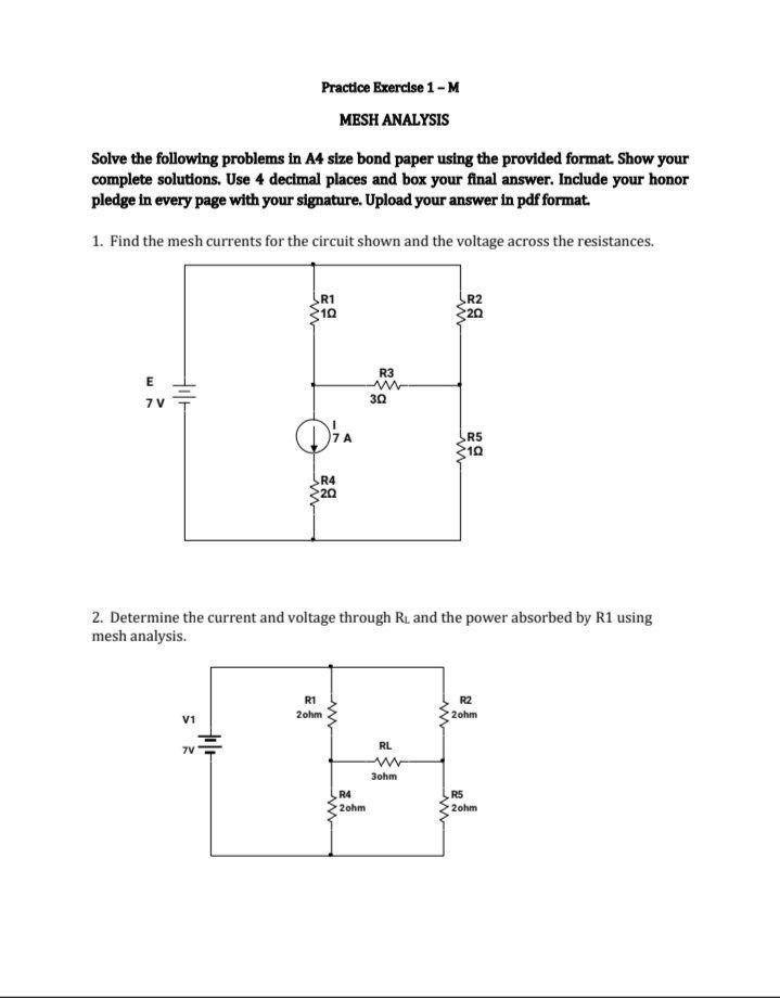 Solve the following problems in A4 size bond paper | Chegg.com