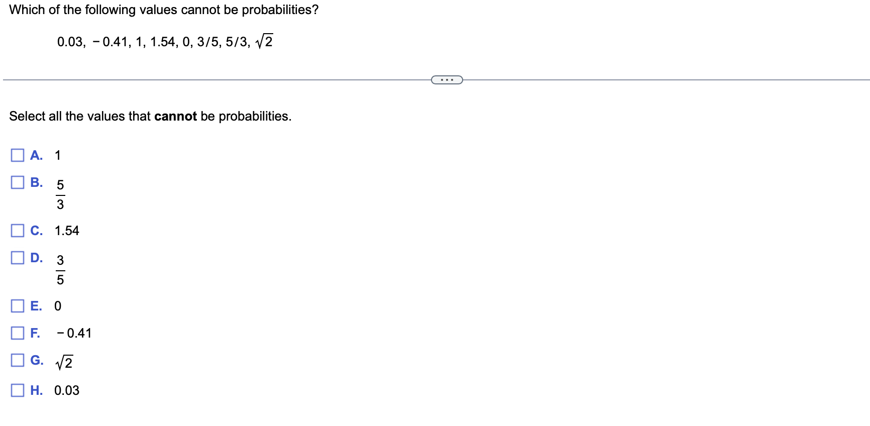 Solved Which of the following values cannot be | Chegg.com