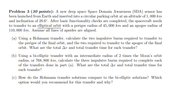 Solved Problem 3 (30 ﻿points): A new deep space Space Domain | Chegg.com
