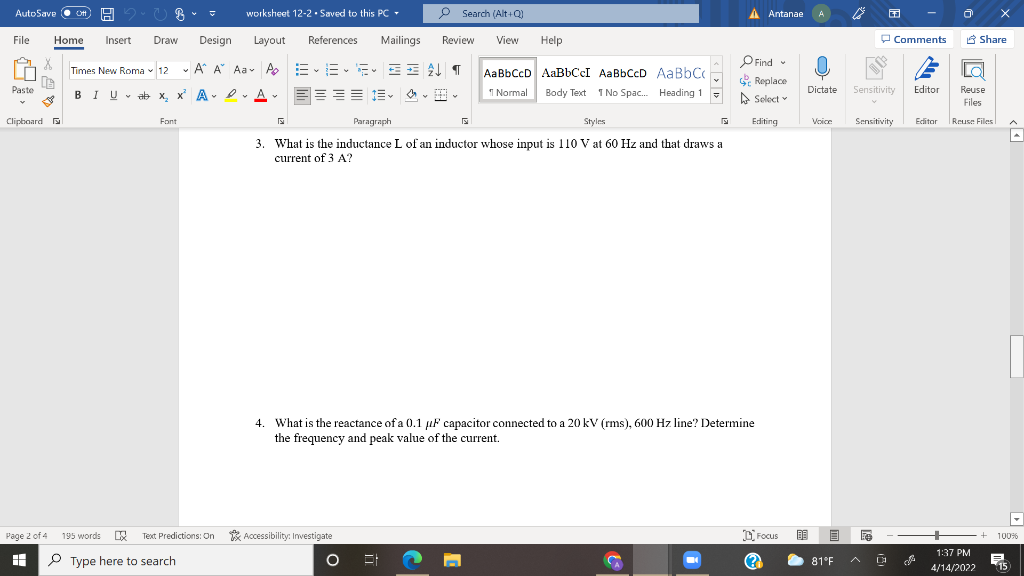 Solved AutoSave OH HUB worksheet 12-2. Saved to this PC | Chegg.com