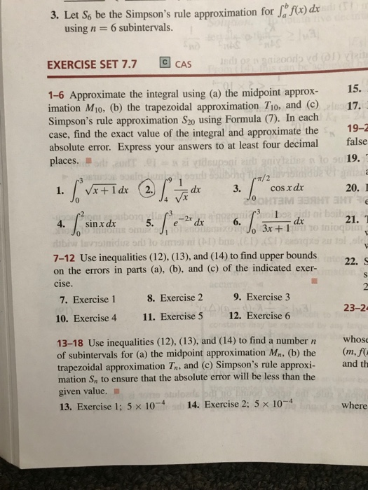 Solved 3. Let Ss be the Simpson's rule approximation for a | Chegg.com
