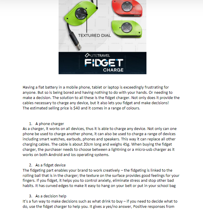 Solved TEXTURED DIAL LITETRAVEL FIDGET CHARGE Having a flat | Chegg.com