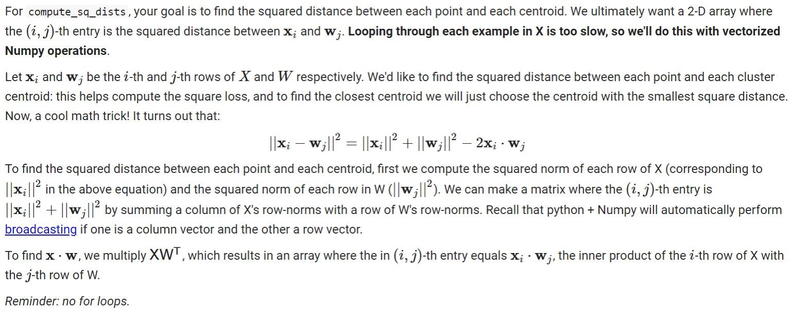 Solved Implement the following K-means clustering in Python: | Chegg.com