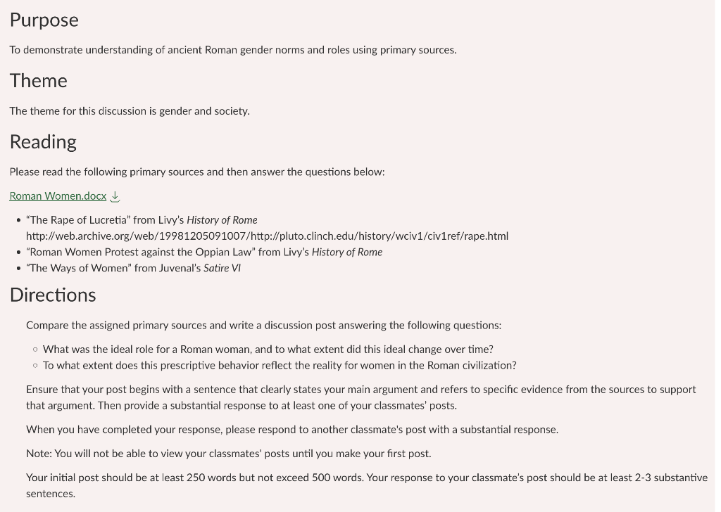 Please read the following primary sources and then | Chegg.com