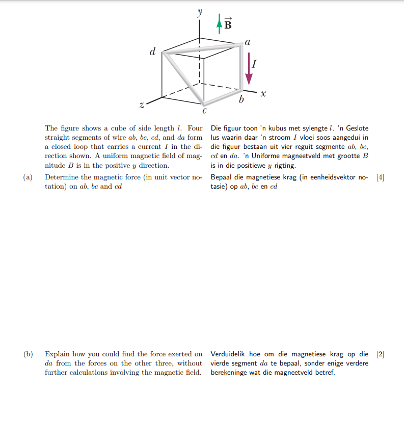 Solved The figure shows a cube of side length l. Four | Chegg.com