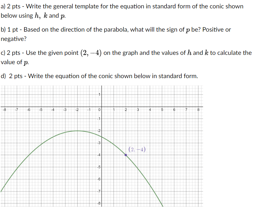 Solved a) 2 pts - Write the general template for the | Chegg.com