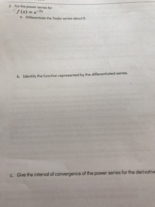 Solved 1. Identify the function represented by the following | Chegg.com