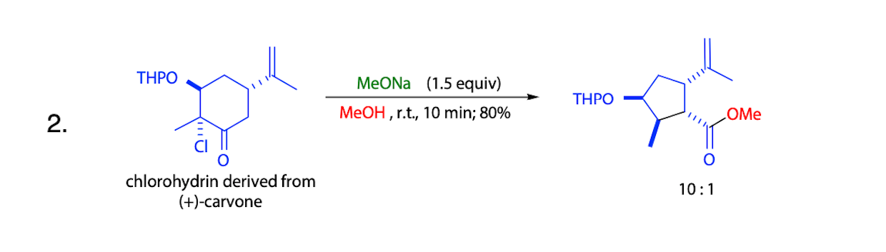 Solved THPO MeONa (1.5 equiv) THPO MeOH , r.t, 10 min; 80% | Chegg.com