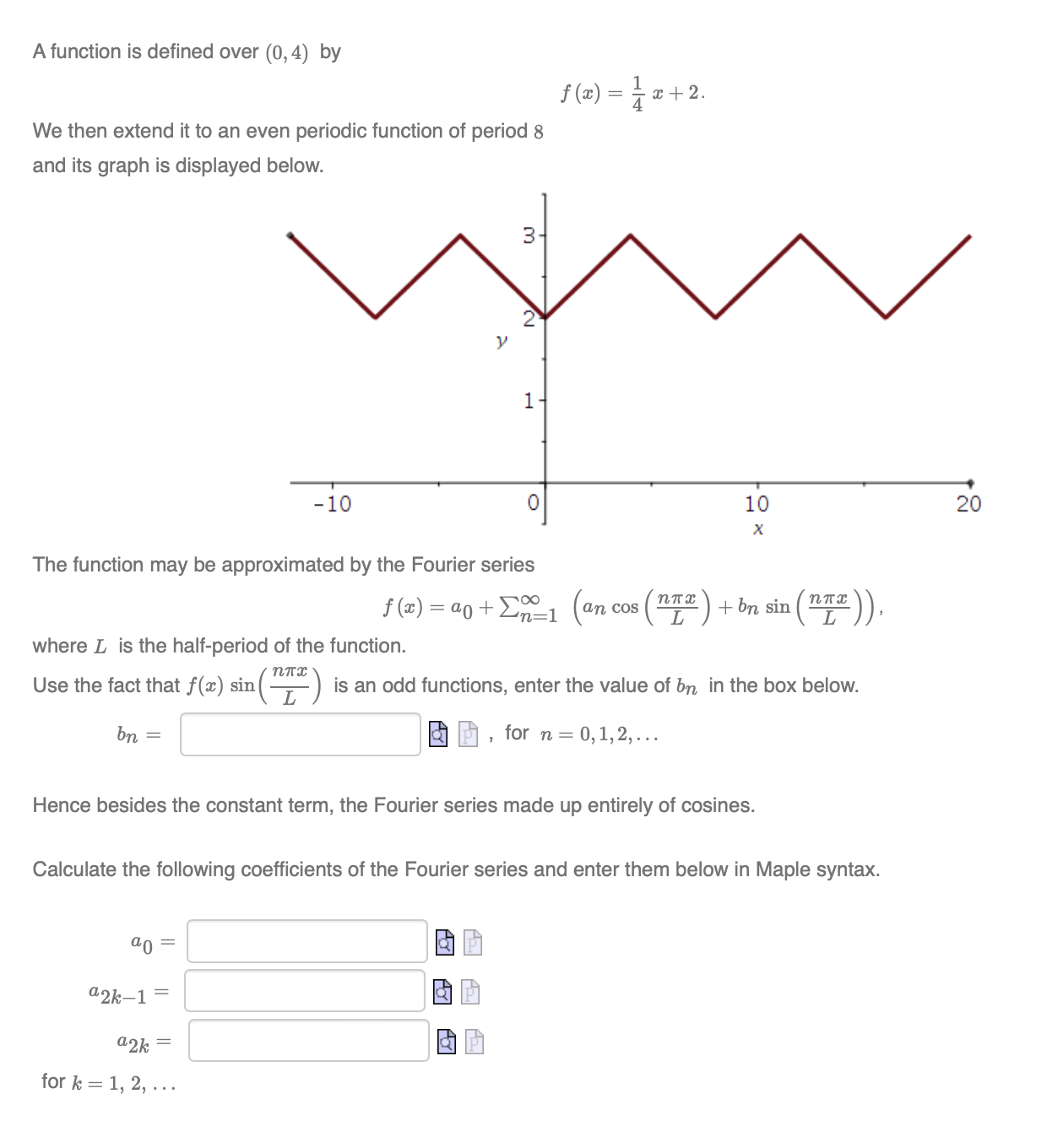 Solved A Function Is Defined Over 0 4 By F X 41x 2 We