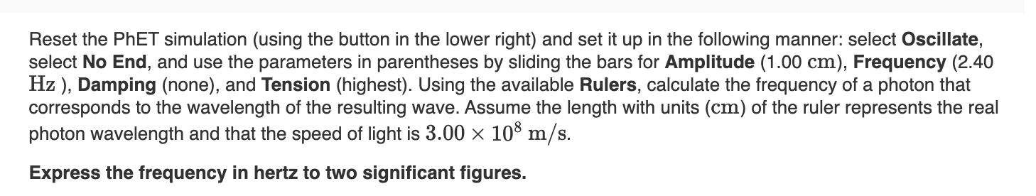 Solved Reset the PhET simulation (using the button in the | Chegg.com