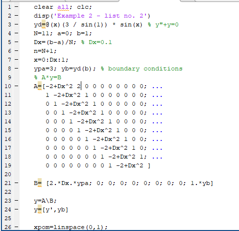 Solved Report no. 2 Applied Mathematics - laboratory 9) For | Chegg.com