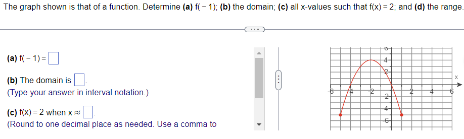 Solved The graph shown is that of a function. Determine (a) | Chegg.com