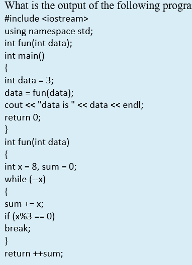 Solved What Is The Output Of The Following Progra Include