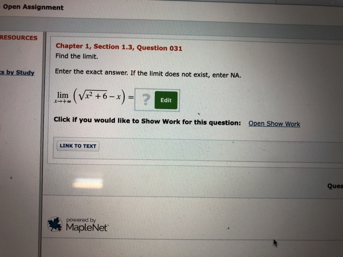 Solved Open Assignment Resources Chapter 1 Section 13