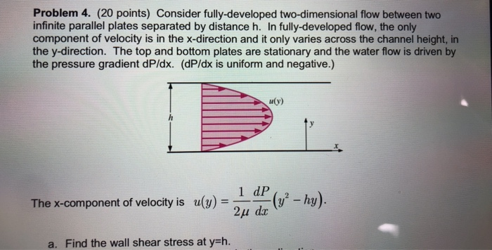Solved Problem 4. (20 points) Consider fully-developed | Chegg.com Solved Problem 4. (20 points) Consider fully-developed | Chegg.com
