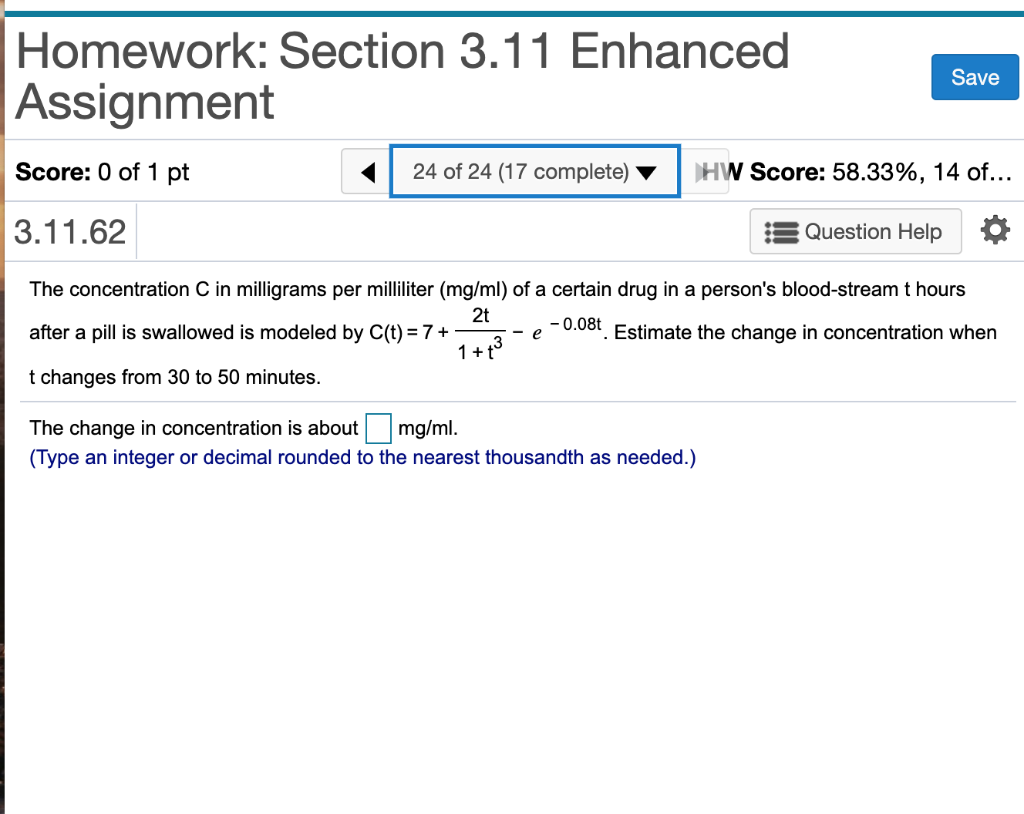 Solved Homework Section 3 11 Enhanced Assignment Save