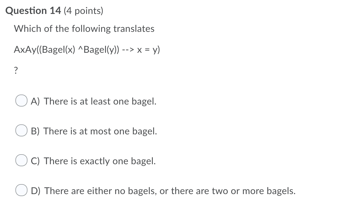 Solved Question 14 (4 points) Which of the following | Chegg.com