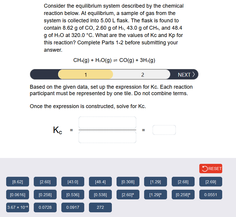 Solved Consider the equilibrium system described by the | Chegg.com