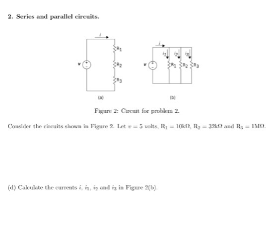Solved 2. Series and parallel circuits. R1 R2 R3 1R2R3 | Chegg.com