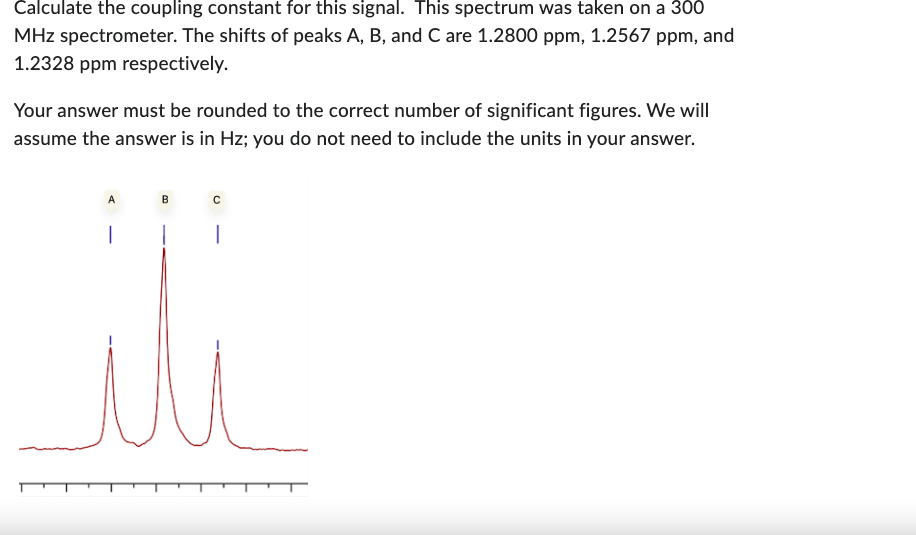 Solved Calculate the coupling constant for this signal. This | Chegg.com