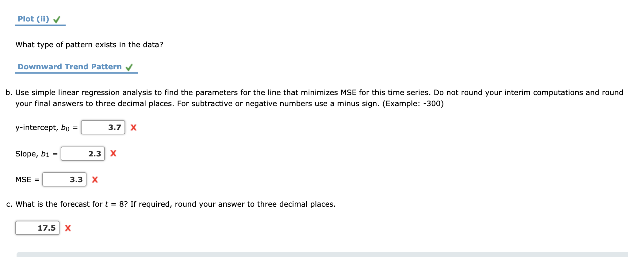 Solved Problem 6-19 Consider the following time series. t 1 | Chegg.com