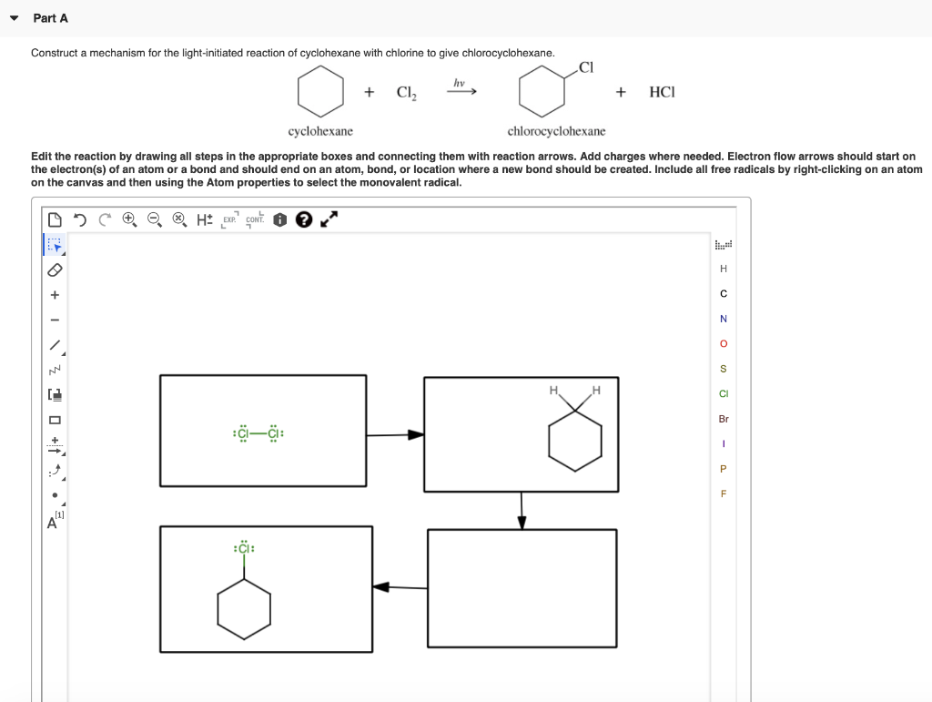 Solved Part A Construct a mechanism for the light-initiated | Chegg.com