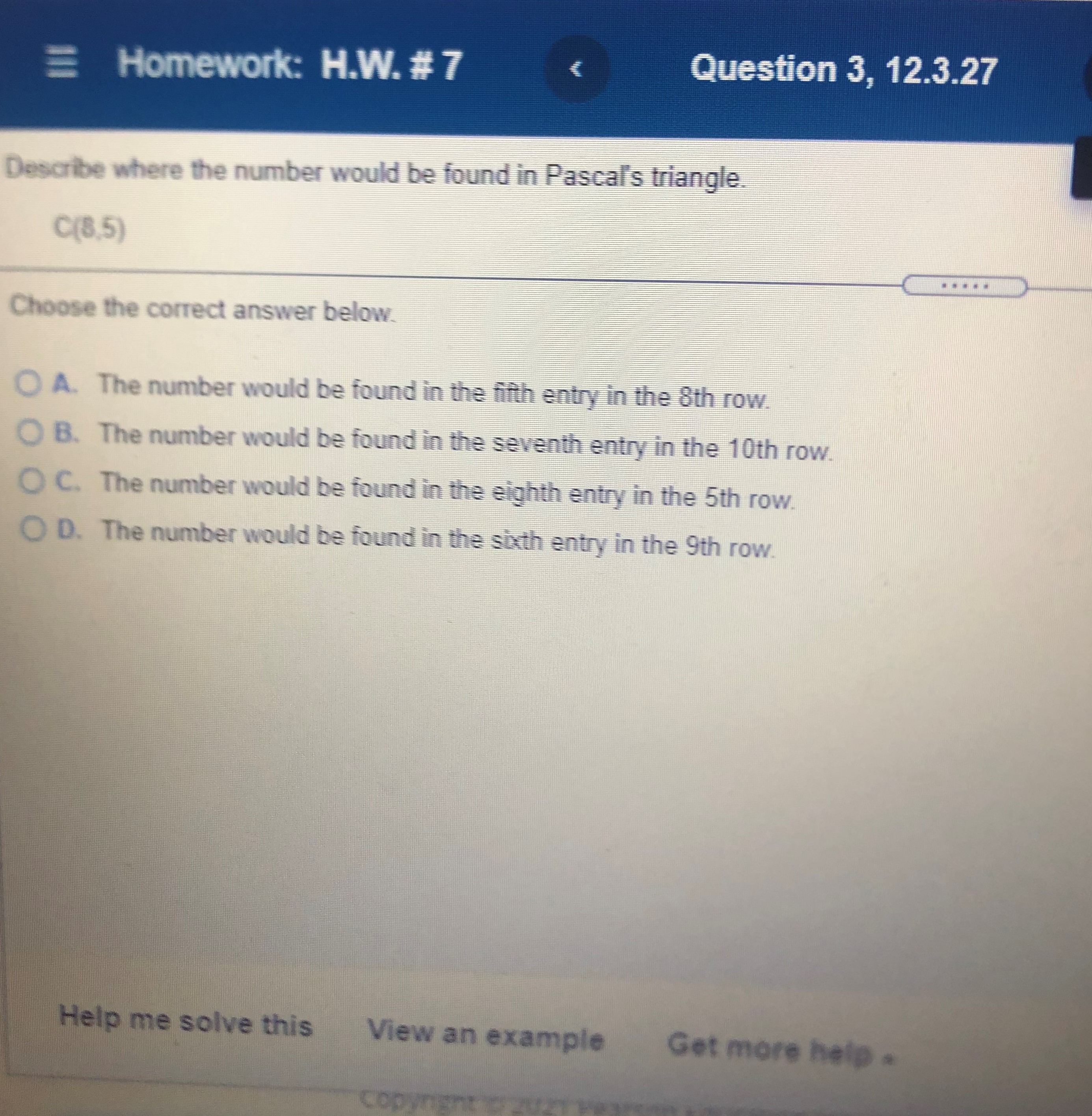 Solved Homework: H.W. #7 Question 3, 12.3.27 Describe where | Chegg.com