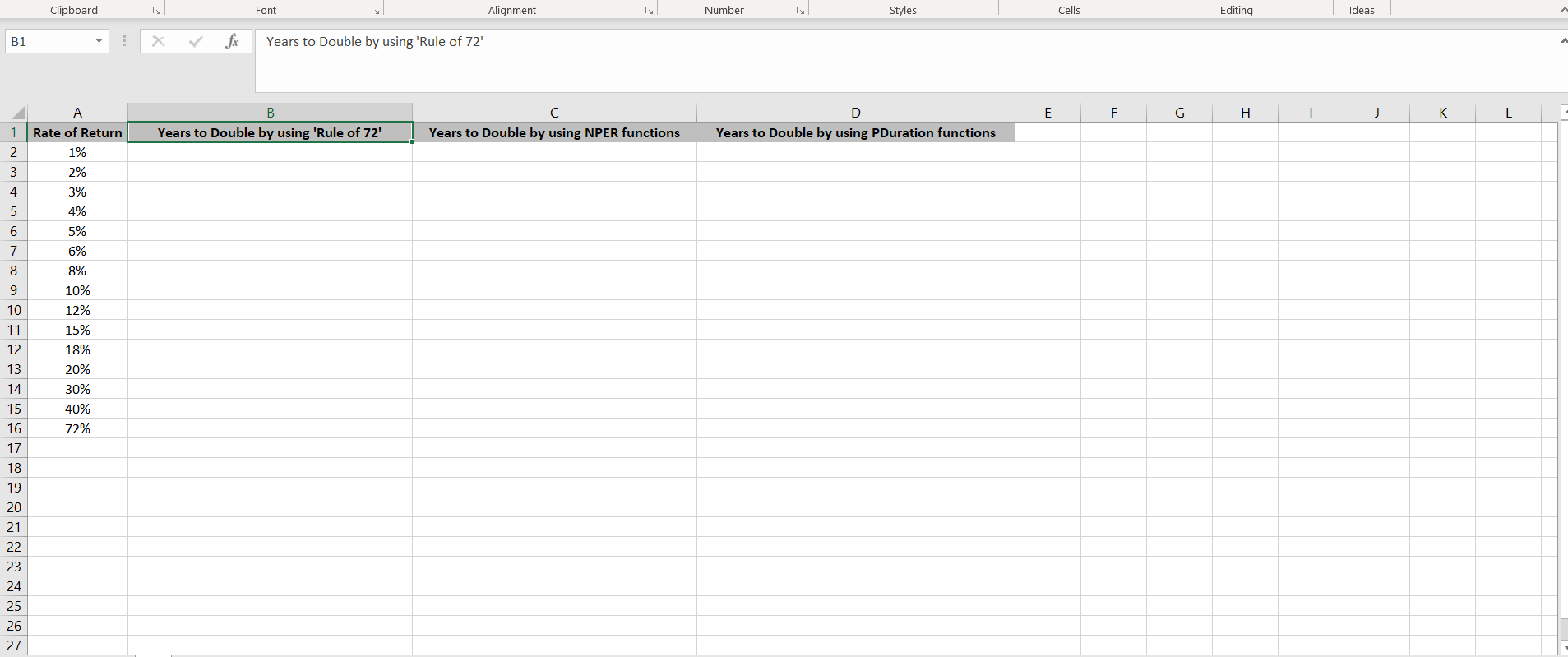 Solved Clipboard Font Alignment Number Styles Cells Editing | Chegg.com