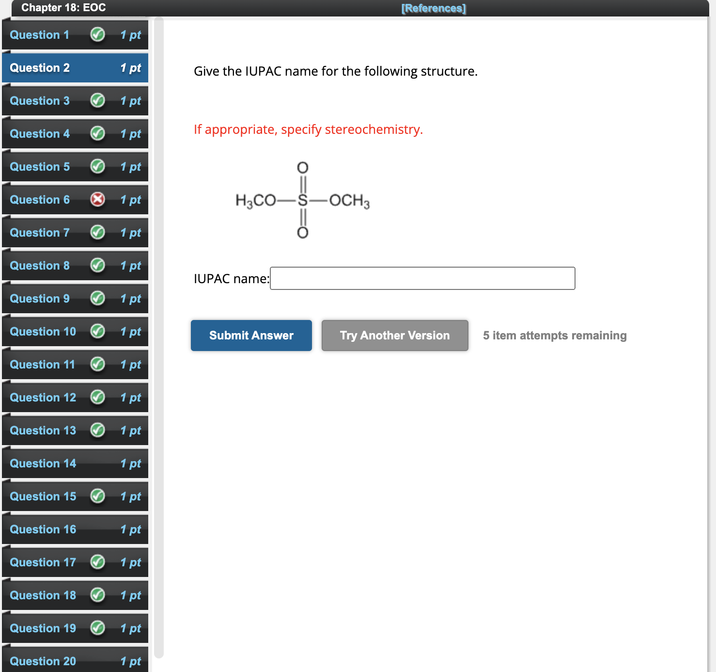 Solved Give the IUPAC name for the following structure. If | Chegg.com