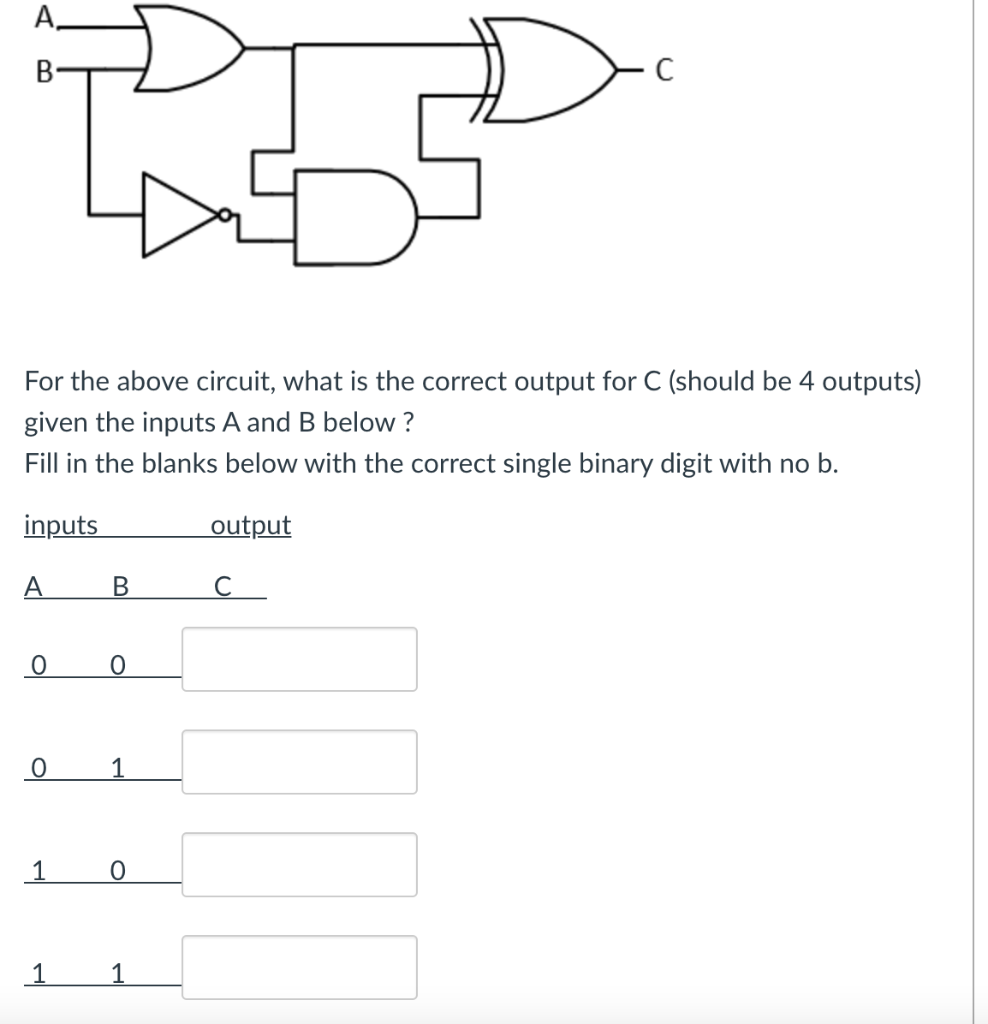 Solved A_ B С IS For the above circuit, what is the correct | Chegg.com