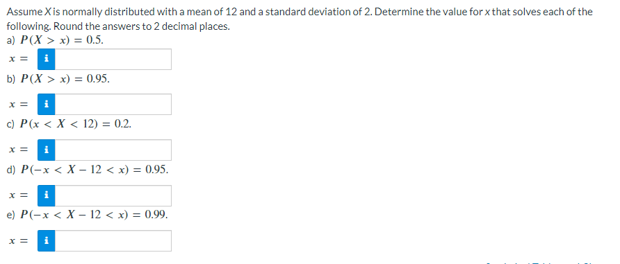Solved Assume \\( X \\) is normally distributed with a mean | Chegg.com