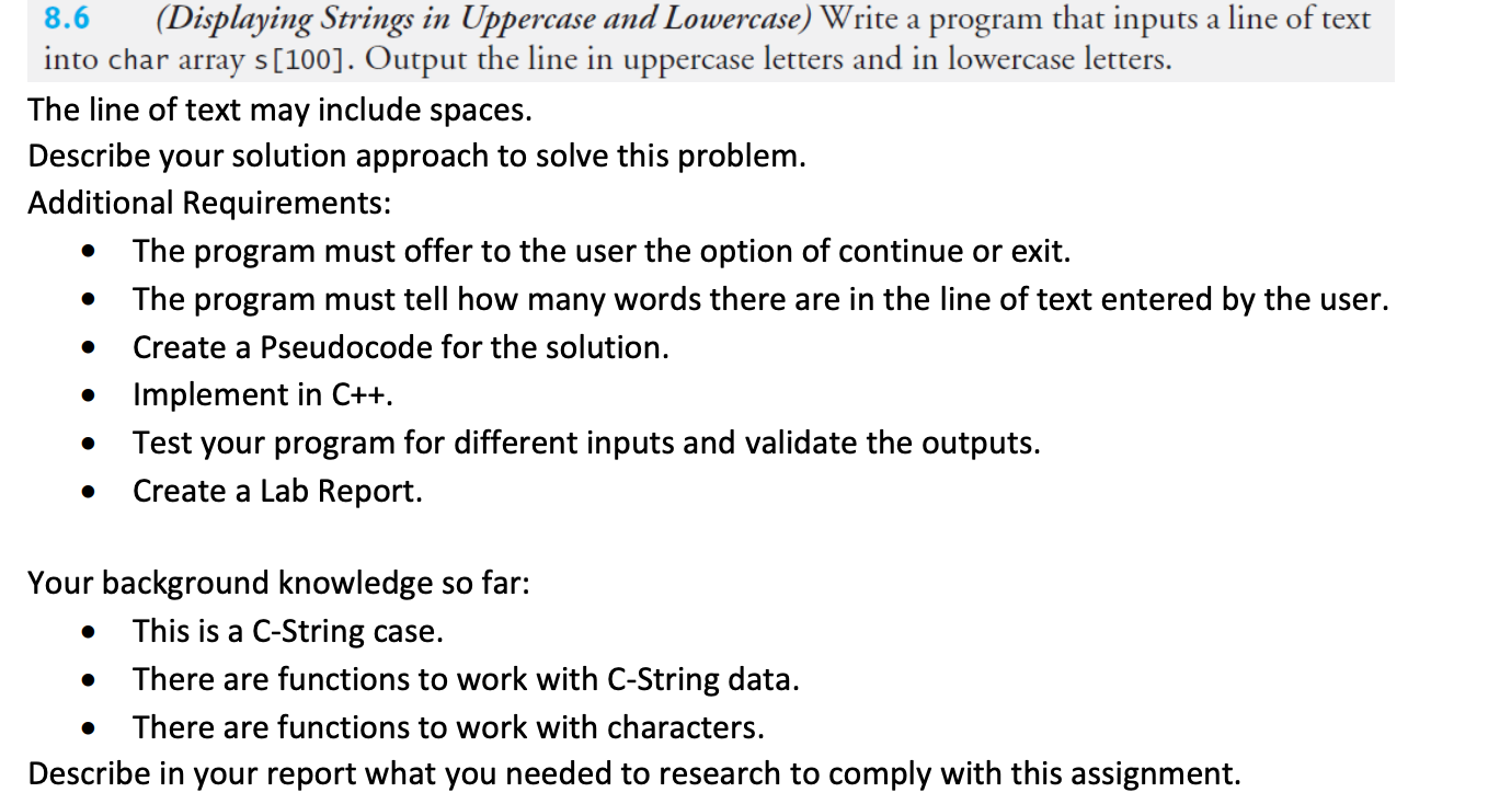 Solved 86 Displaying Strings In Uppercase And Lowercase