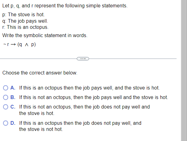 Solved Let p,q, and r represent the following simple | Chegg.com