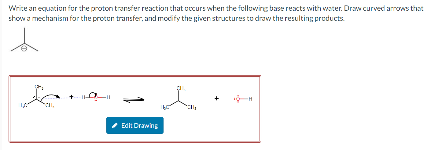 Solved Write an equation for the proton transfer reaction | Chegg.com