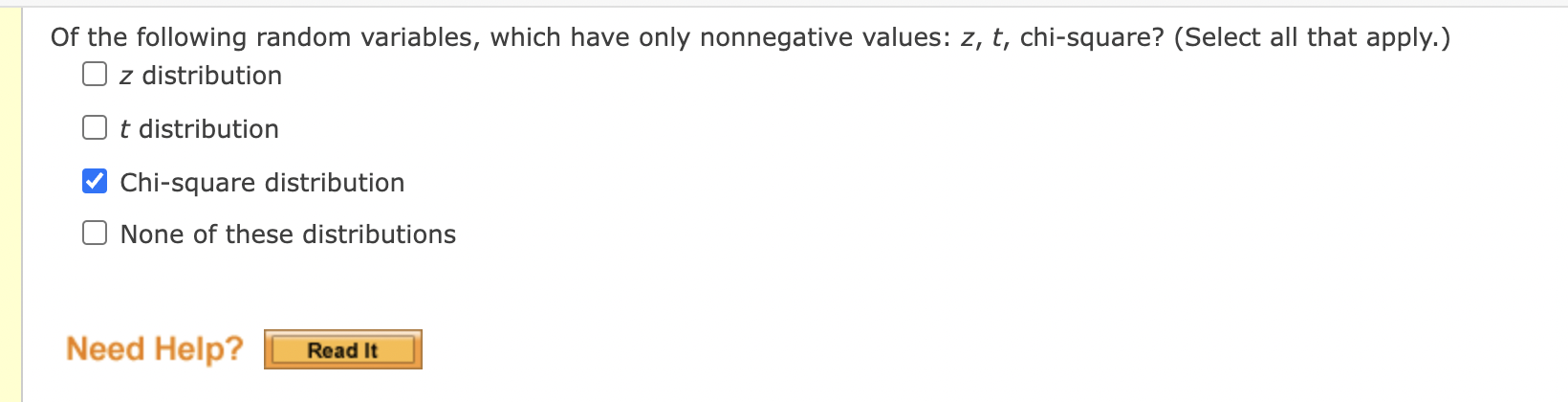 Solved Of the following random variables, which have only | Chegg.com