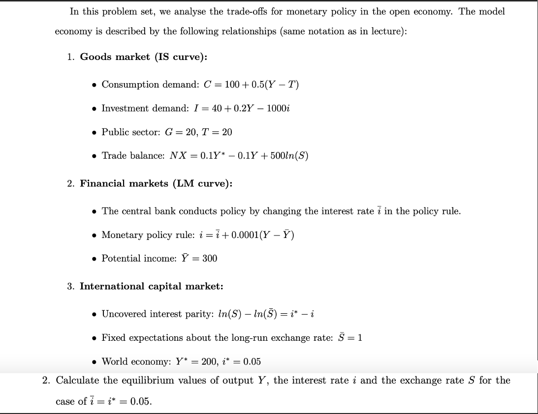 Solved In this problem set, we analyse the trade-offs for | Chegg.com