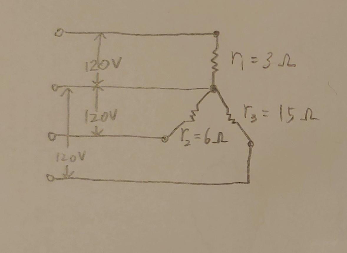 Solved Find the current flowing in each wire of the 3-phase | Chegg.com