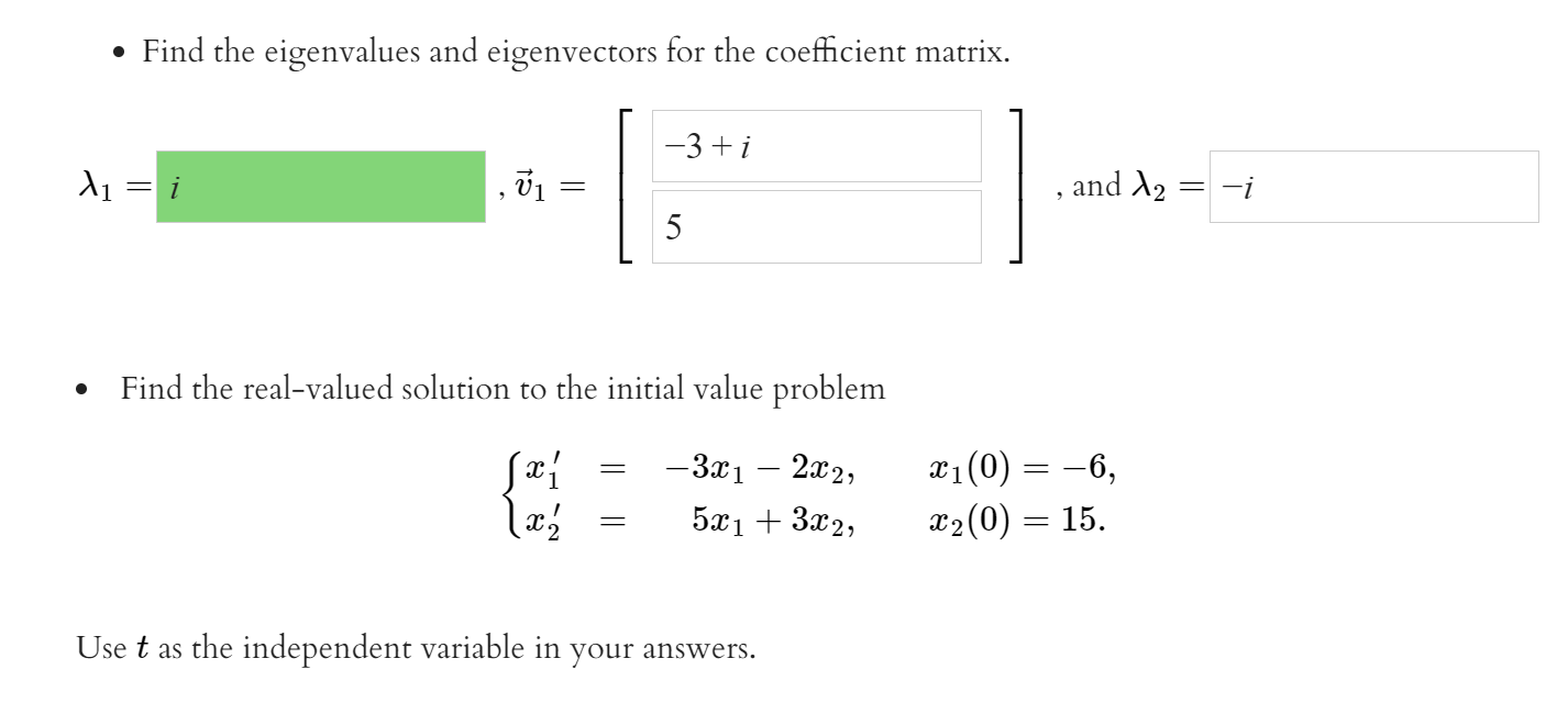 Solved - Find the eigenvalues and eigenvectors for the | Chegg.com