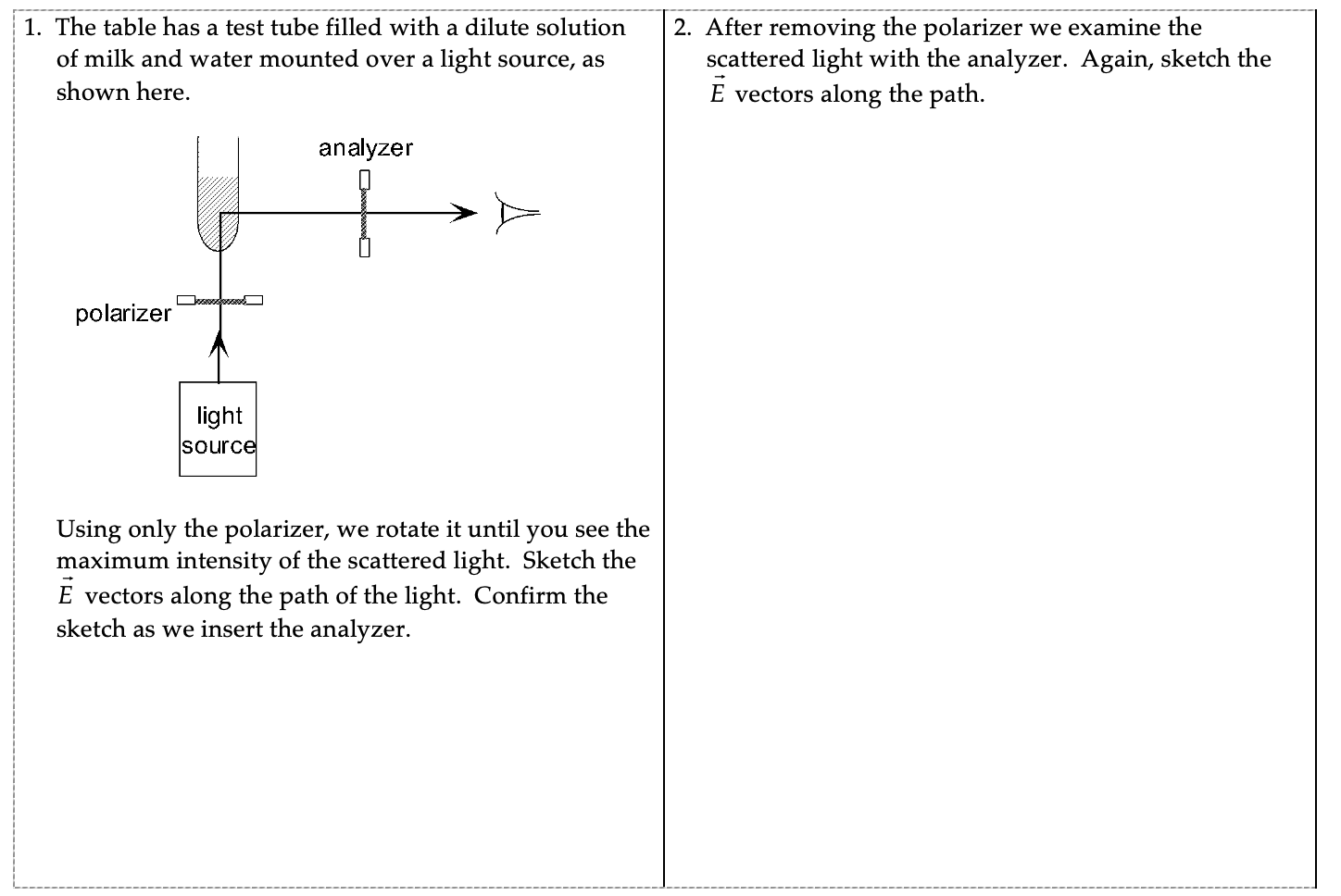 Solved 1. The table has a test tube filled with a dilute | Chegg.com