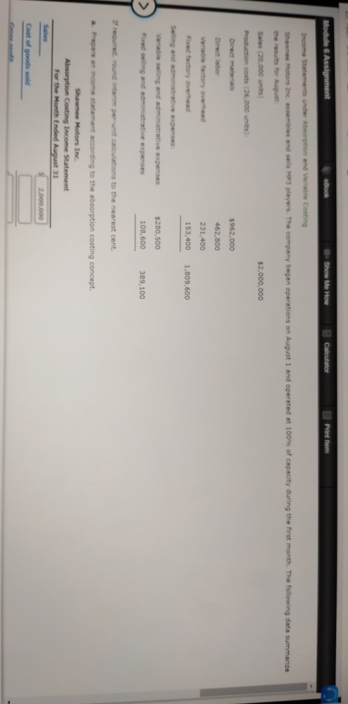 Solved Module 6 Assignment Show Me How Calculator Print Item