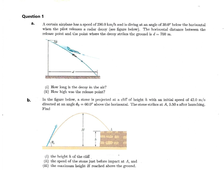 Solved Question 1 A certain airplane has a speed of 290.0 | Chegg.com